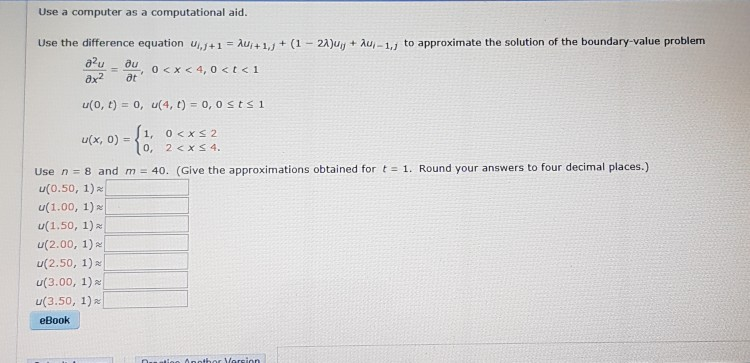 Solved Use a computer as a computational aid. y + Au; -1.) | Chegg.com