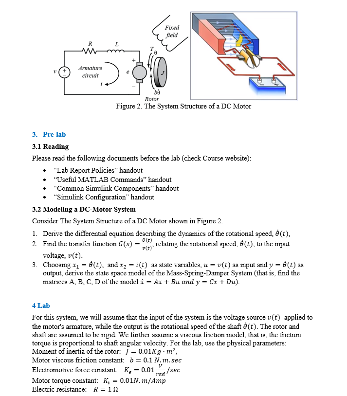 1. Objective The first step in the control design | Chegg.com