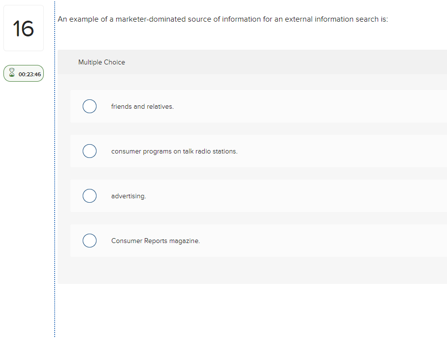 Solved 16An example of a marketer-dominated source of | Chegg.com