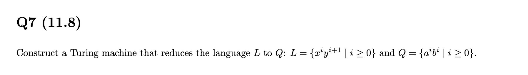 Solved Construct a Turing machine that reduces the language | Chegg.com