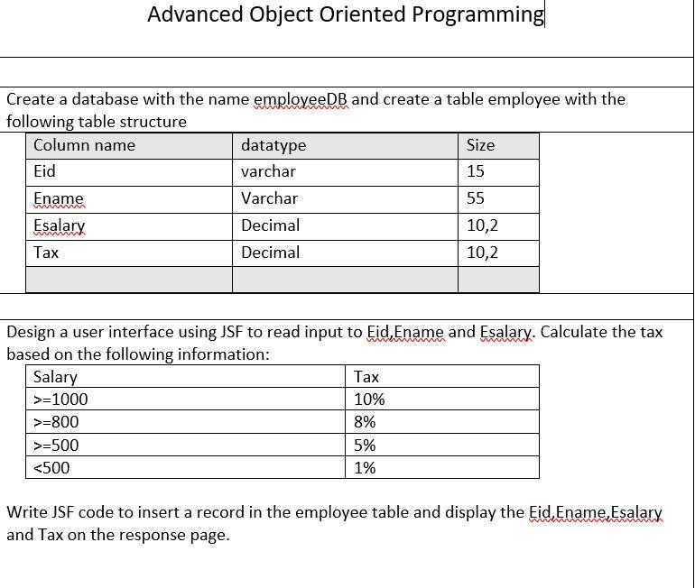 Advanced Object Oriented Programming Create a | Chegg.com