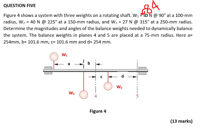 Solved QUESTION FIVE Figure 4 shows a system with three | Chegg.com