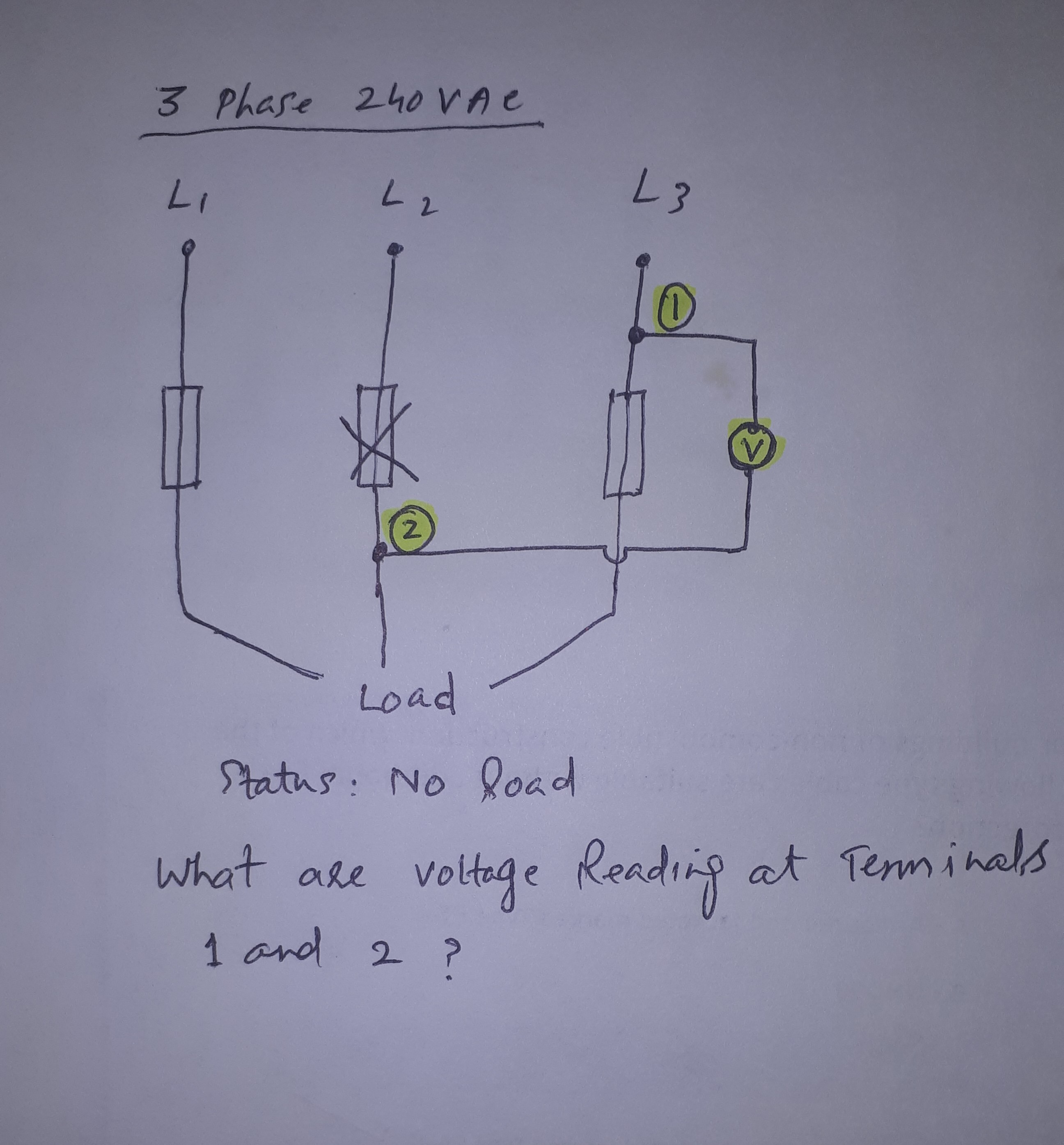 Solved AT NO LOAD CONDITION, fuse at L2 is blown. what | Chegg.com
