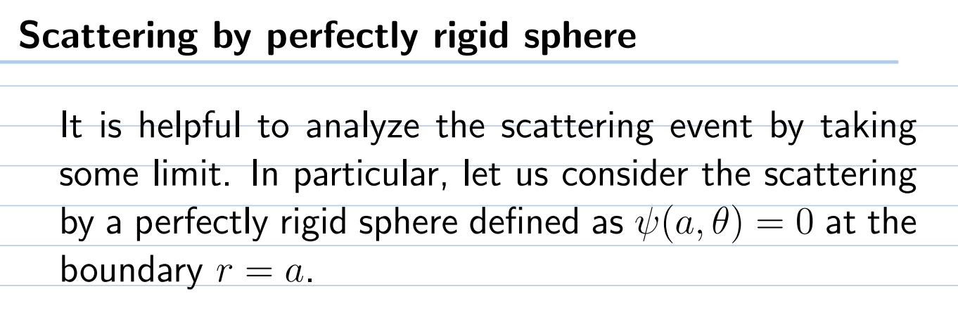 Solved Scattering by perfectly rigid sphere It is helpful to | Chegg.com