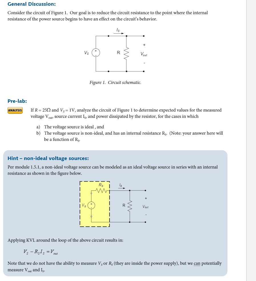 Solved General Discussion: Consider the circuit of Figure 1. | Chegg.com