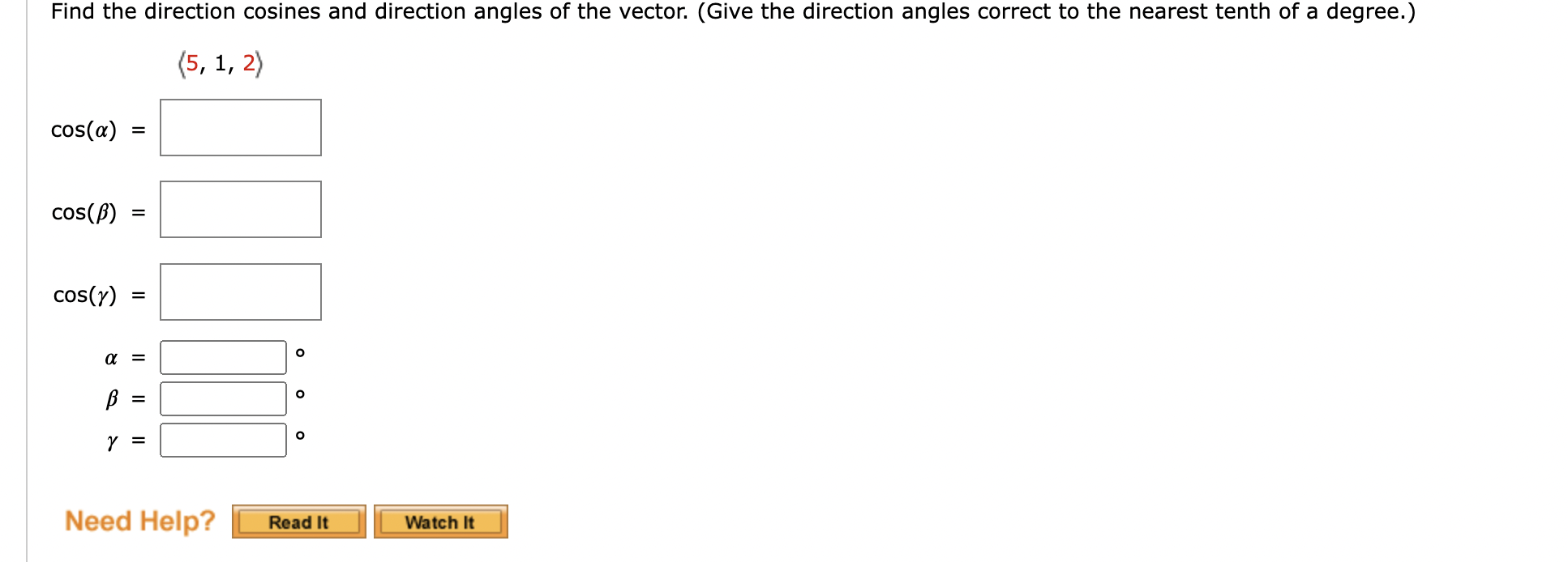 Solved Find the direction cosines and direction angles of | Chegg.com