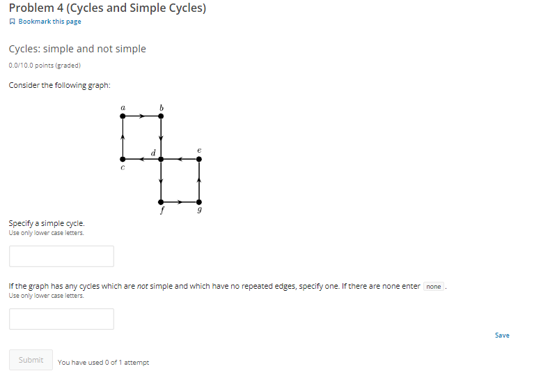 Solved Problem 4 (Cycles and Simple Cycles) A Bookmark this | Chegg.com