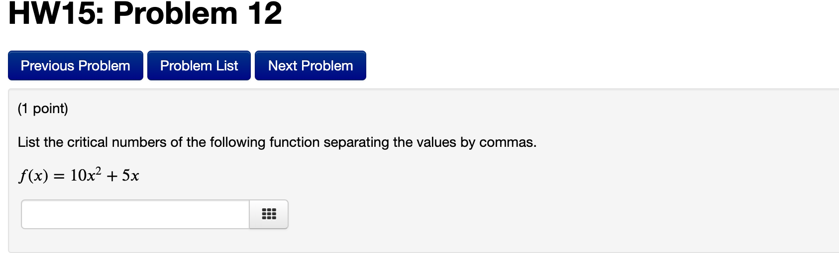Solved HW15: Problem 12 Previous Problem Problem List Next | Chegg.com