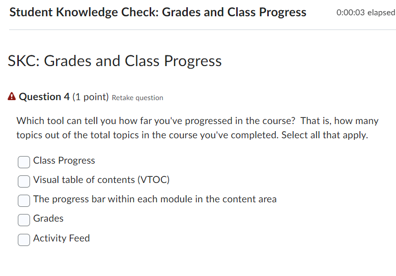 Solved SKC: Grades and Class ProgressQuestion 4 (1 ﻿point) | Chegg.com