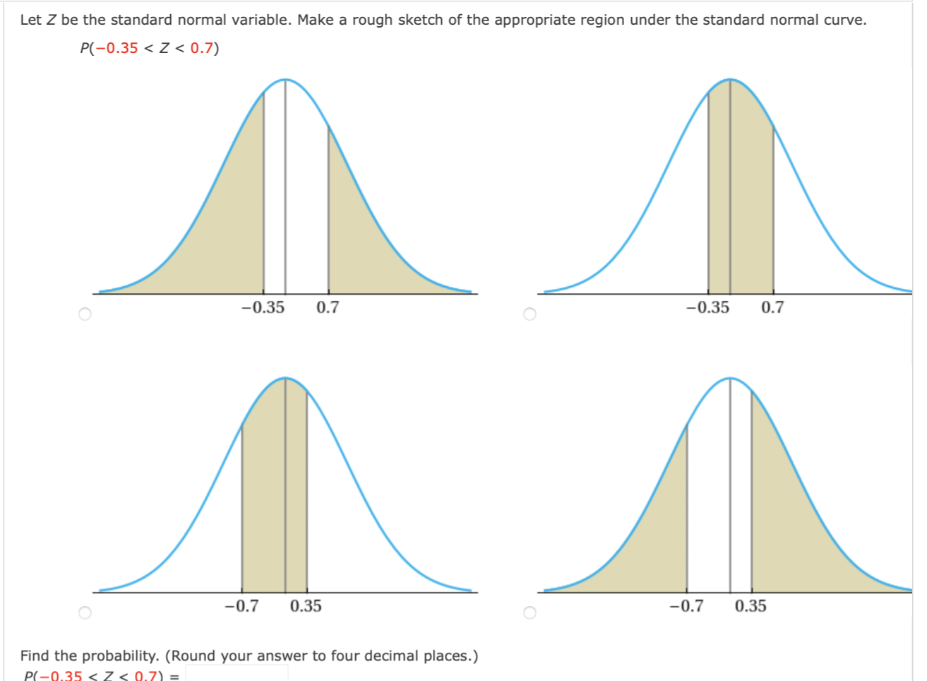 Solved Let Z be the standard normal variable. Make a rough | Chegg.com