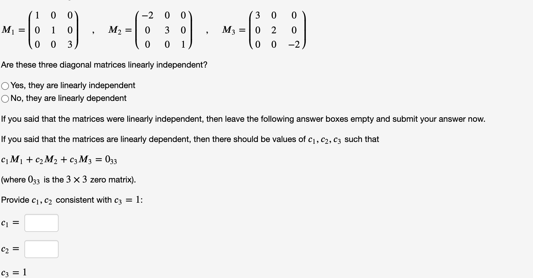 Solved Here are three diagonal | Chegg.com