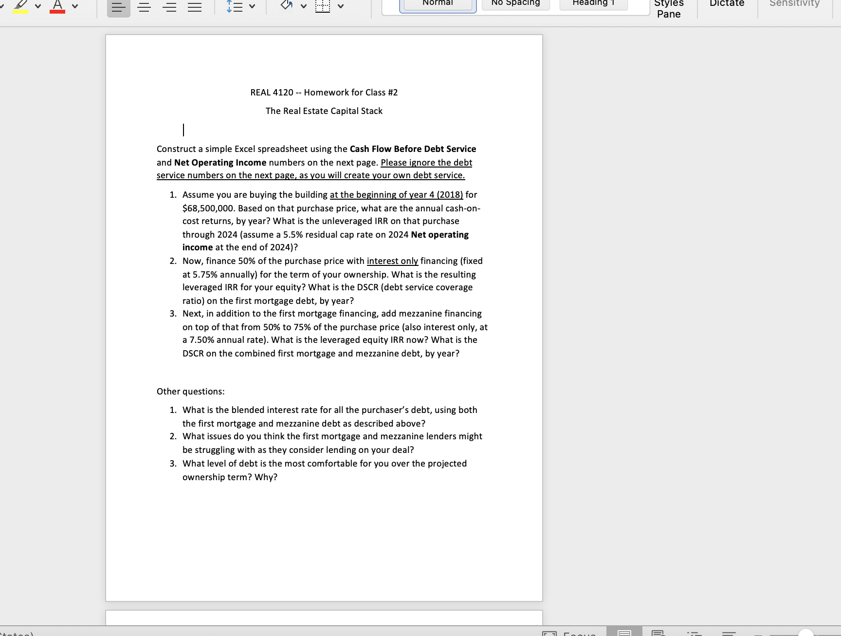 Construct a simple Excel spreadsheet using the Cash | Chegg.com