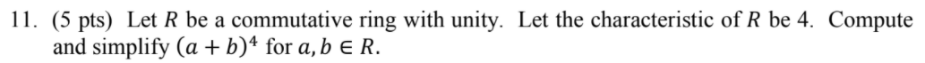 Solved 11. Let R be a commutative ring with unity. Let the | Chegg.com