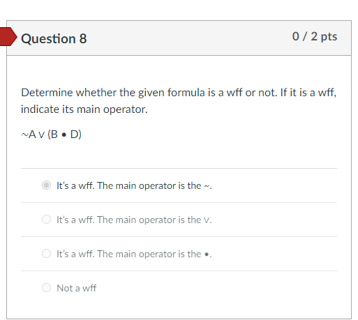 Solved Question 8 0/2 pts Determine whether the given | Chegg.com