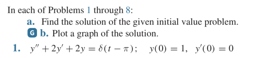 Solved In each of Problems 1 through 8: a. Find the solution | Chegg.com