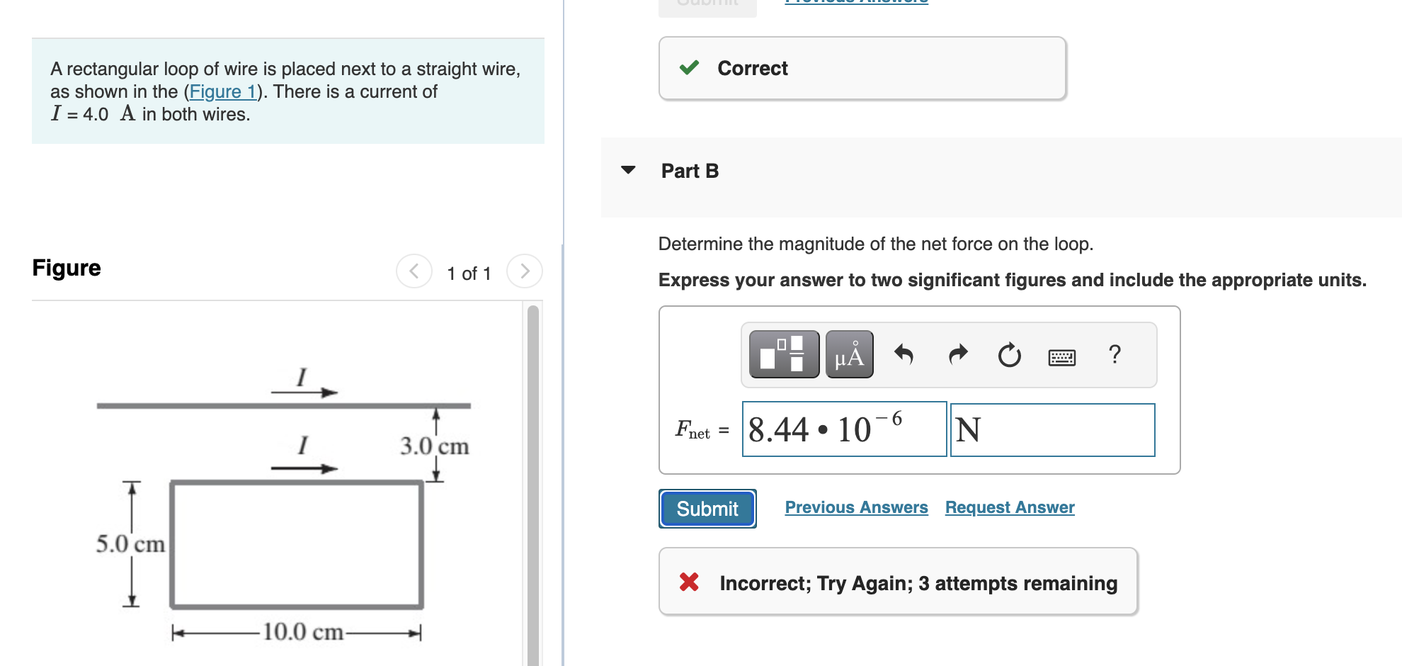 Solved A rectangular loop of wire is placed next to a | Chegg.com