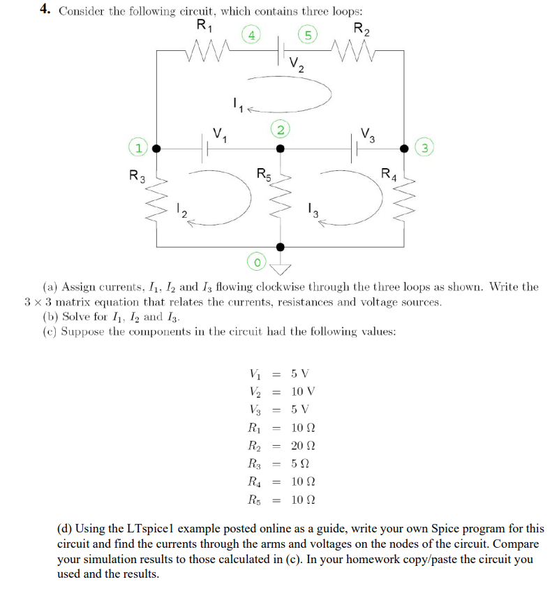 Solved 4. Consider the following circuit, which contains | Chegg.com