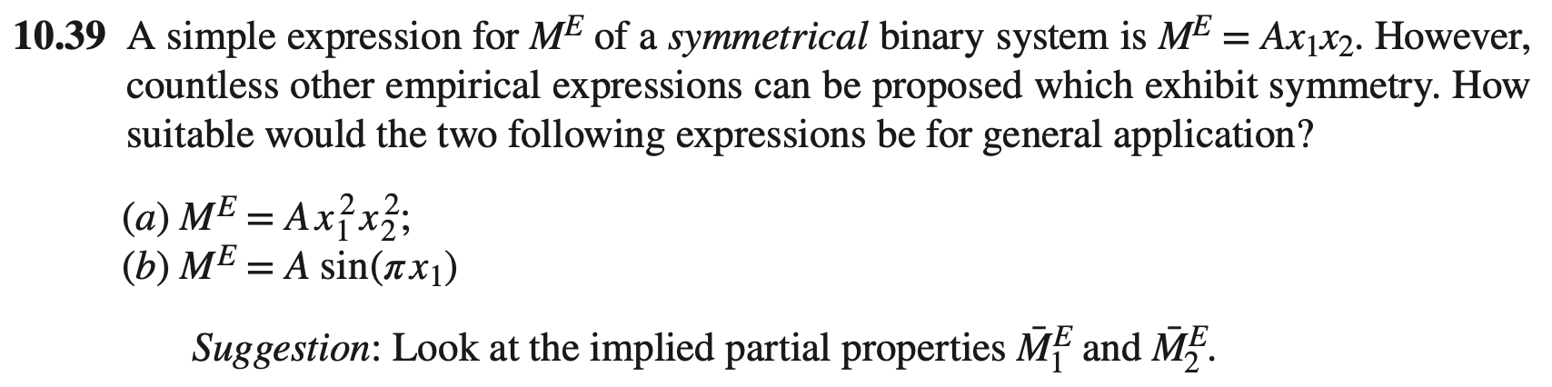 Solved 10.39 A simple expression for ME of a symmetrical | Chegg.com