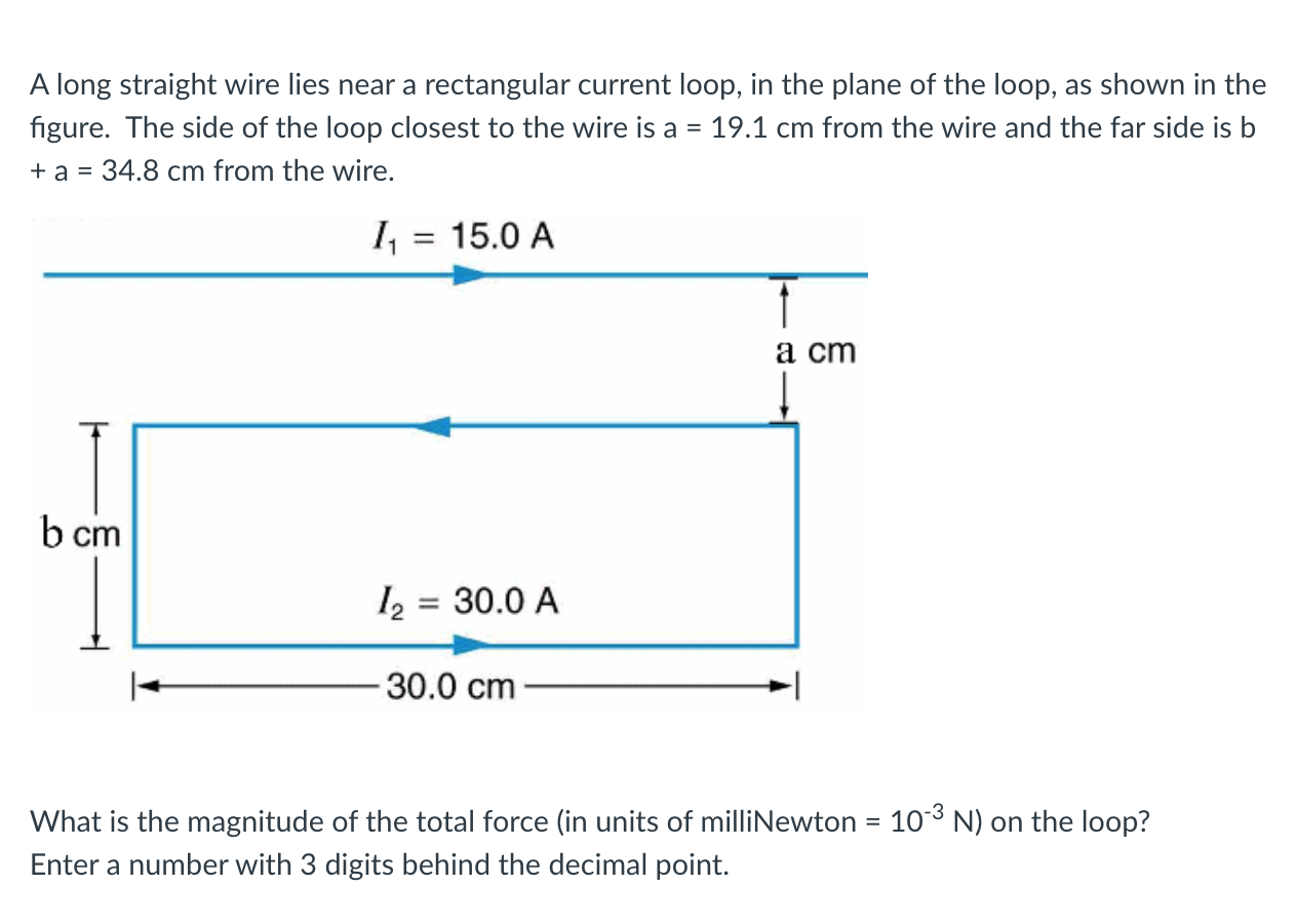 Solved A long straight wire lies near a rectangular current | Chegg.com