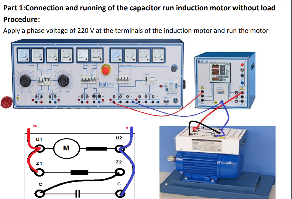 Solved Part 2:Reversing the direction of the capacitor run | Chegg.com