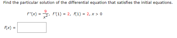 Solved Find the particular solution of the differential | Chegg.com