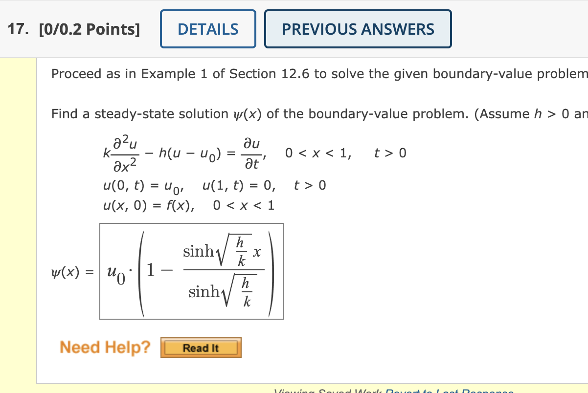 Solved Proceed as in Example 1 of Section 12.6 to solve the | Chegg.com
