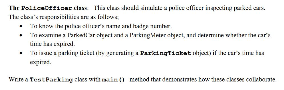 Draw the Class Diagram and write the code for | Chegg.com