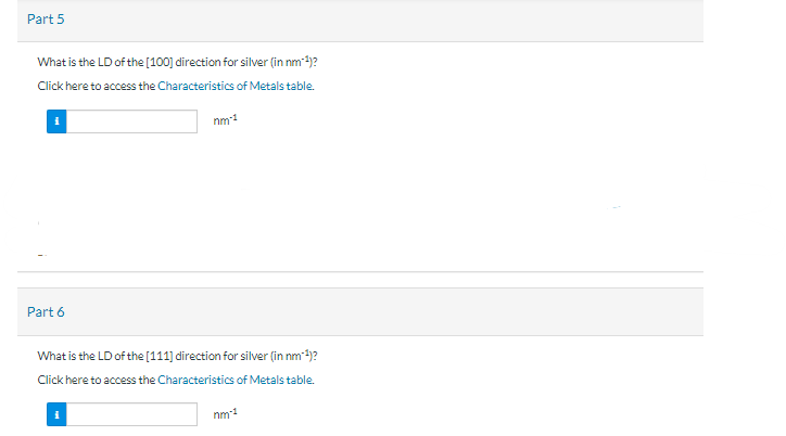 Solved What is the LD of the [100] direction for silver (in | Chegg.com
