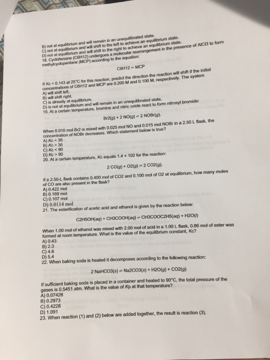 Solved Problem Set Iii Chm 104 General Chemistry 1 Which 