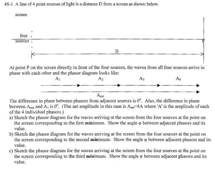 Solved At point P on the screen directly in front of the | Chegg.com