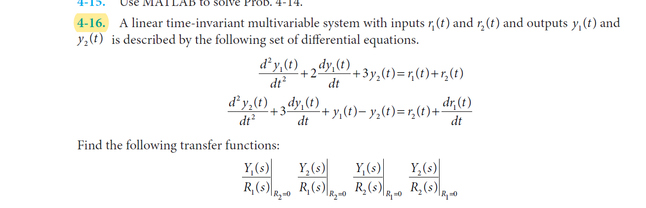 Solved 4-16. A linear time-invariant multivariable system | Chegg.com