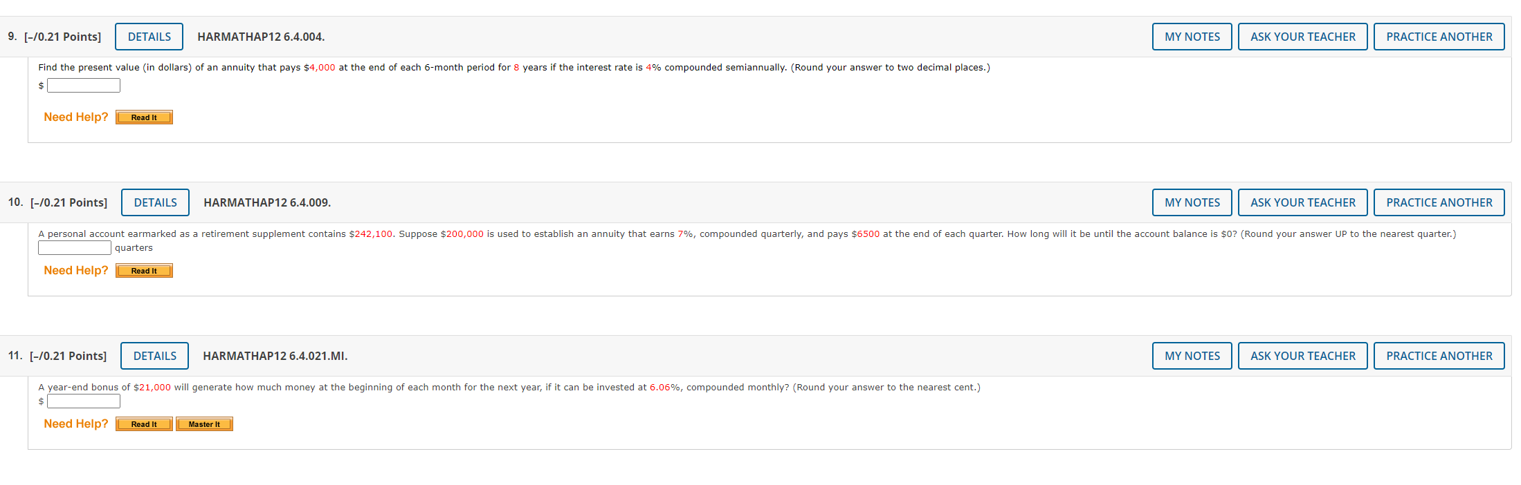 Solved /0.21 Points] HARMATHAP12 6.4.004. | Chegg.com