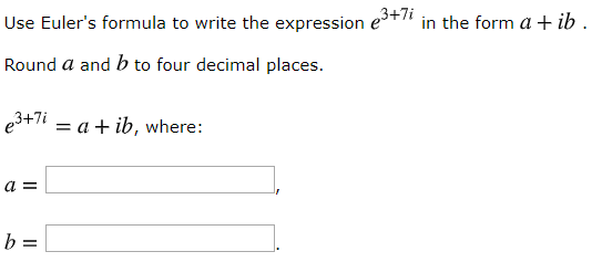 Solved Use Euler's formula to write the expression et in the | Chegg.com