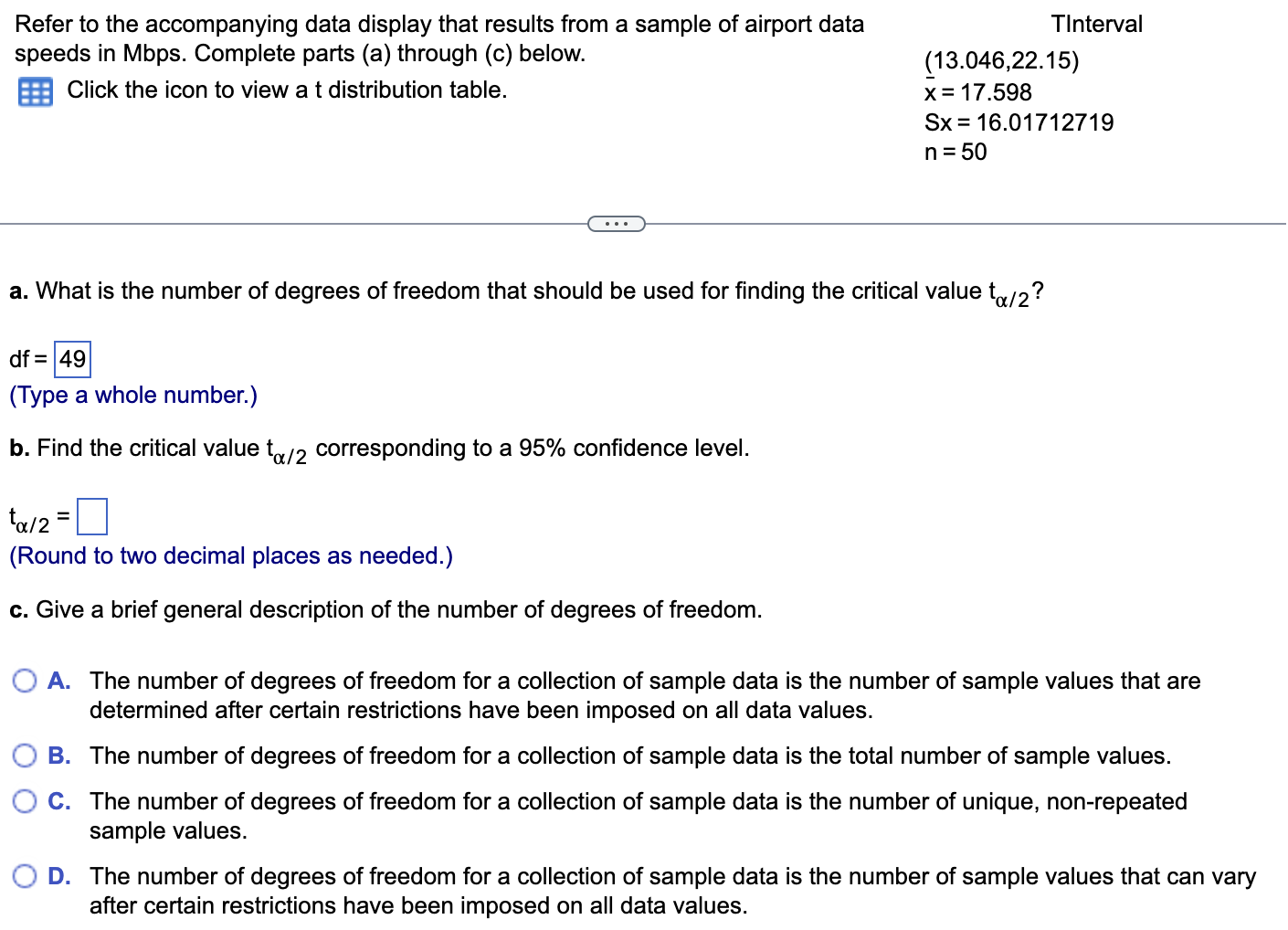 Solved Refer to the accompanying data display that results | Chegg.com