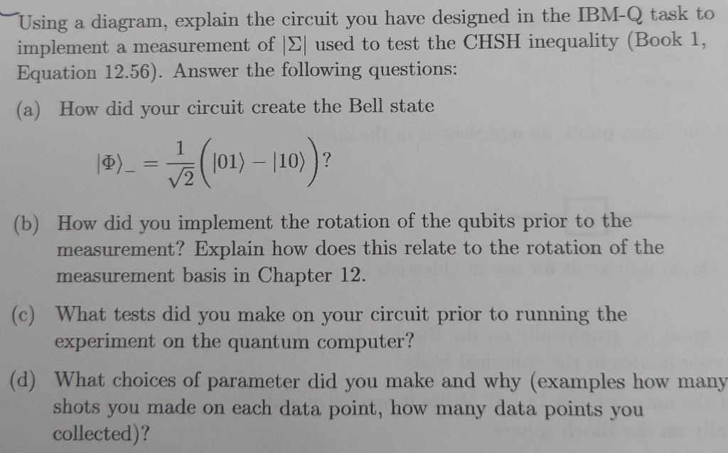 Solved Designing and implementing a quantum circuit. I would | Chegg.com