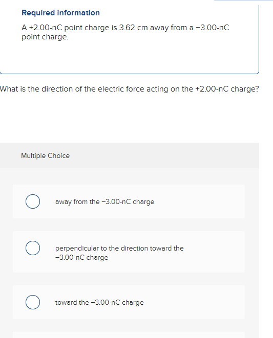 Solved Required informationA+2.00-nC ﻿point charge | Chegg.com