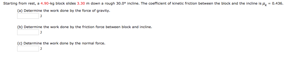 Solved Starting from rest, a 4.90-kg block slides 3.30 m | Chegg.com