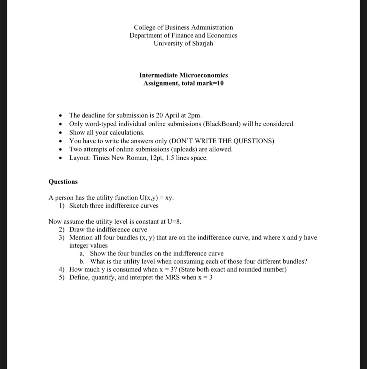 Solved - The deadline for submission is 20 April at 2pm. - | Chegg.com