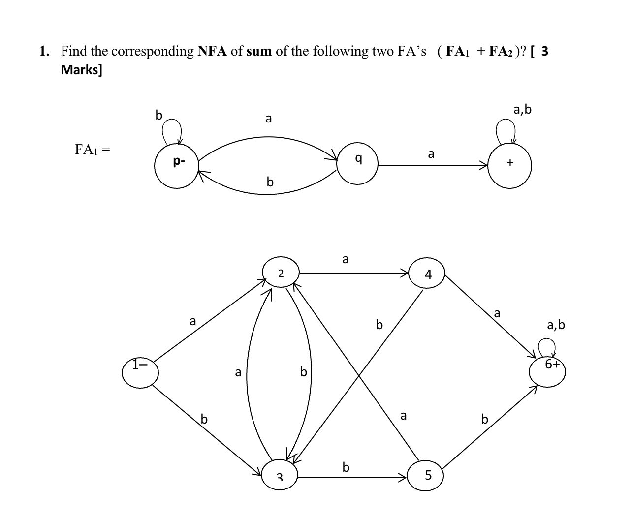 Solved Find the corresponding NFA of sum of the following | Chegg.com