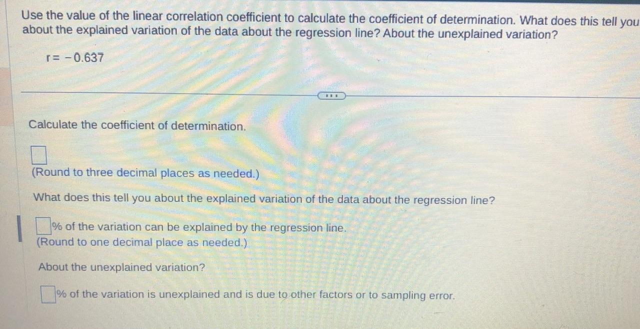 Solved Use the value of the linear correlation coefficient | Chegg.com