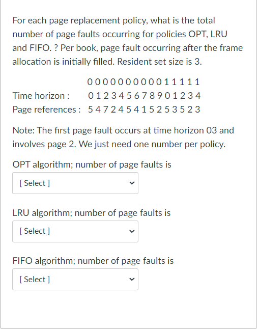 Solved For each page replacement policy, what is the total | Chegg.com