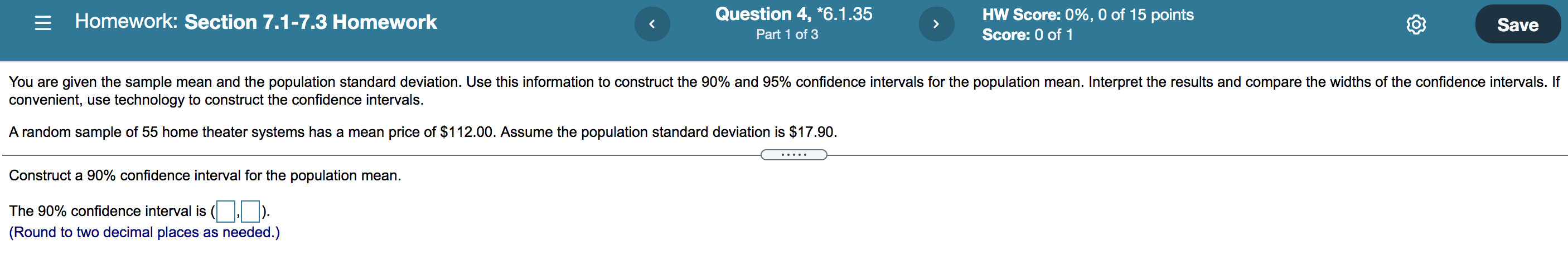 Solved Homework Section 7 1 7 3 Homework Question 1