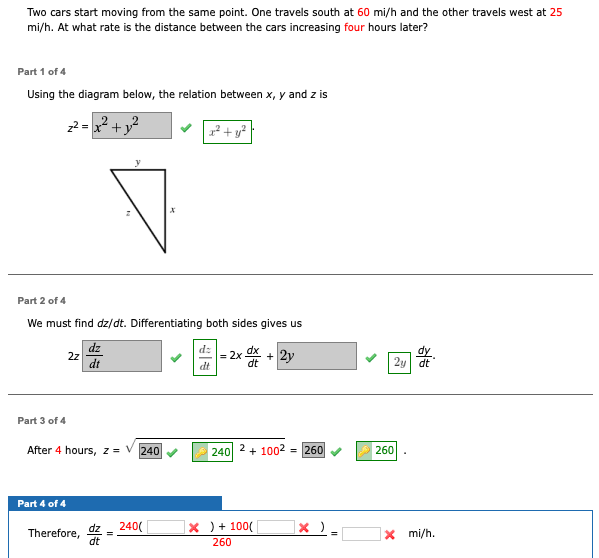 Solved Two cars start moving from the same point. One | Chegg.com