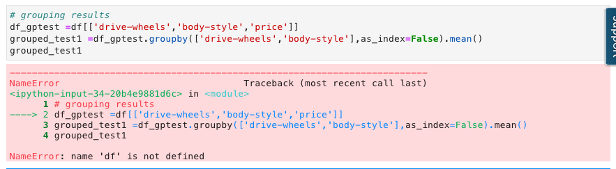 Solved [20]: dataframe.describe(object) NameError Traceback | Chegg.com