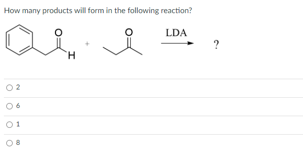 Solved LDA is an excellent reagent for the generation of | Chegg.com