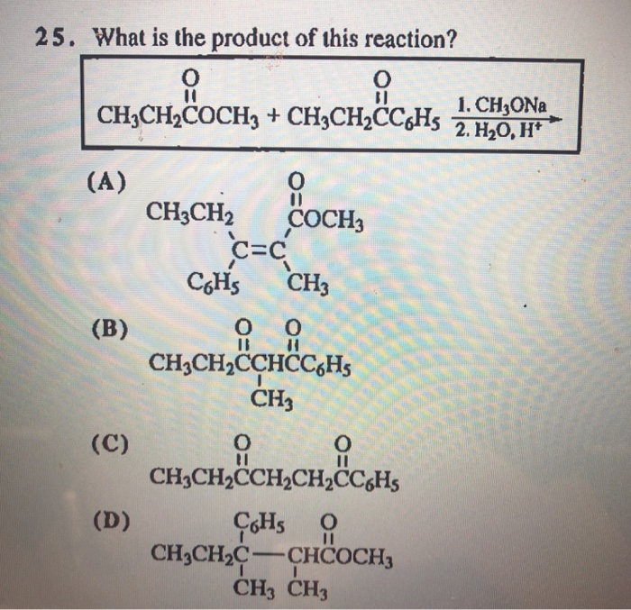 Solved 25. What is the product of this reaction? 1. CH3ONa | Chegg.com
