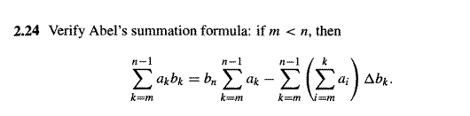 Solved 2.24 Verify Abel's summation formula: if m