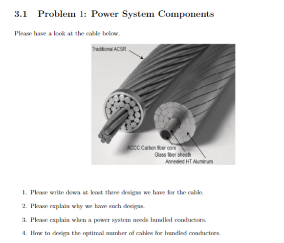 Solved 3.1 Problem 1: Power System Components Please have a | Chegg.com