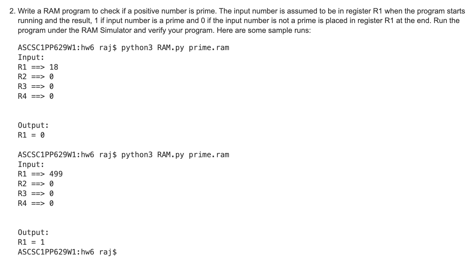 Solved Theory of computation:2. ﻿Write a RAM program to | Chegg.com