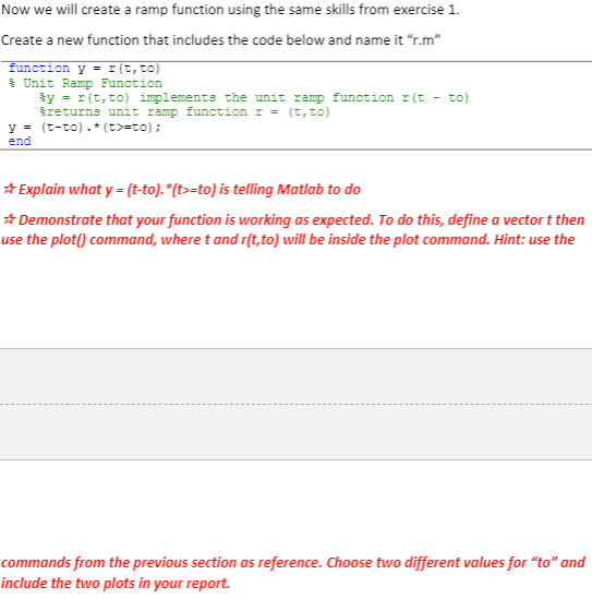 Solved Now we will create a ramp function using the same | Chegg.com